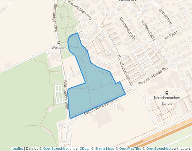Westpark in Germering | Map and Routes