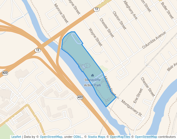 Stonecliffe Recreation Area in Reading | Map and Routes