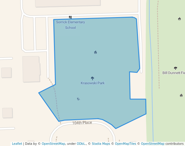 Krasowski Park in Palos Hills | Map and Routes