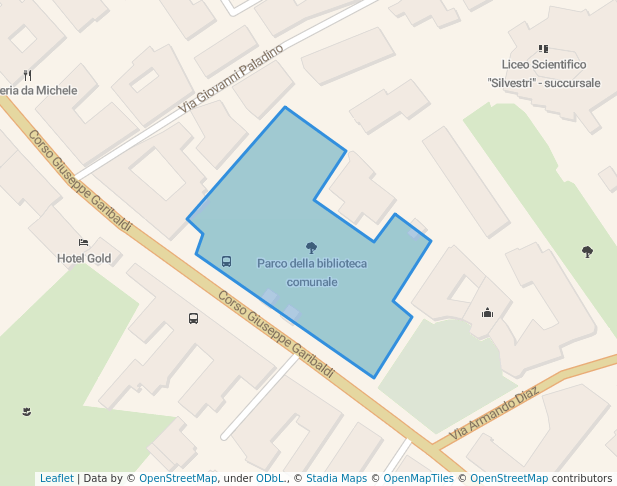 Parco della biblioteca comunale in Portici | Map and Routes
