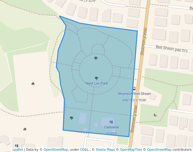 Neot Lon Park in Be'er Sheva | Map and Routes