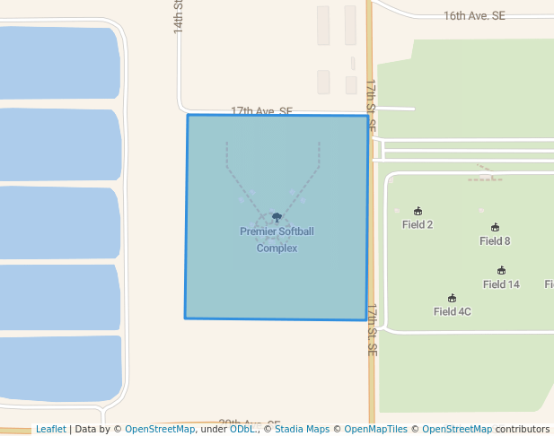 Premier Softball Complex in Watertown | Map and Routes