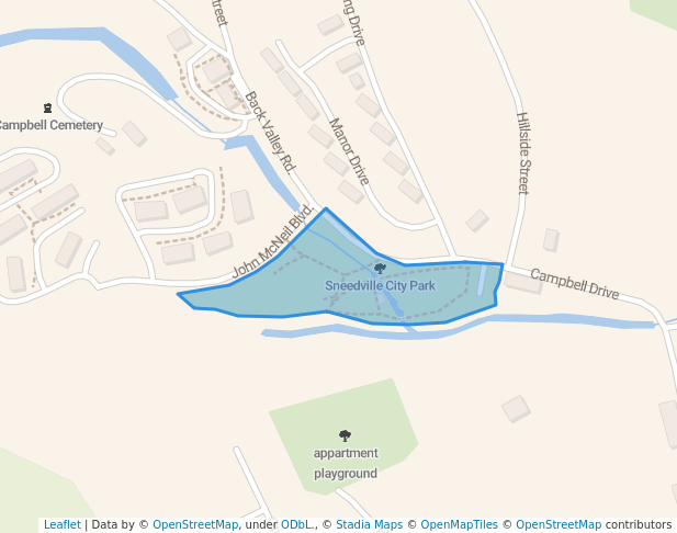 Sneedville City Park in Sneedville | Map and Routes