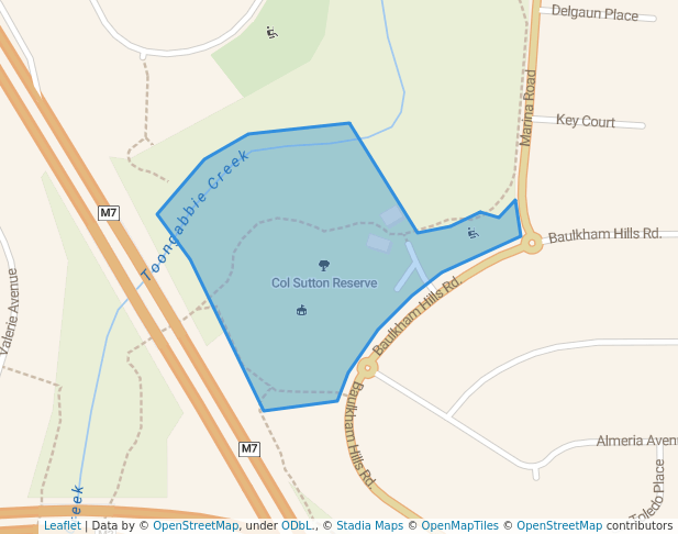 Col Sutton Reserve in Baulkham Hills | Map and Routes