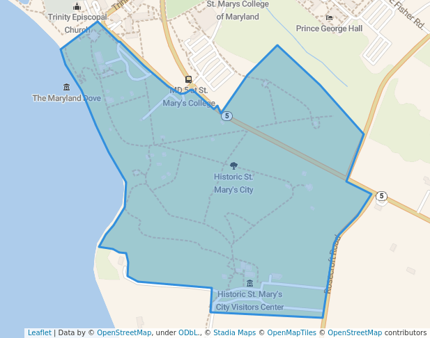 Historic St. Mary's City in Saint Marys City | Map and Routes