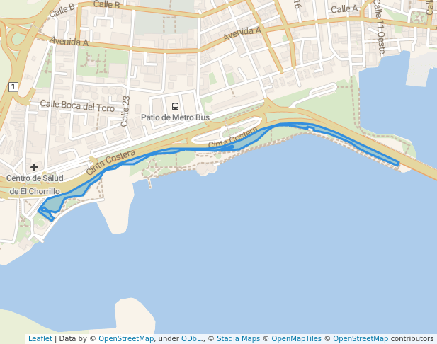 Parque de Cinta 3 Área B in Panamá | Map and Routes