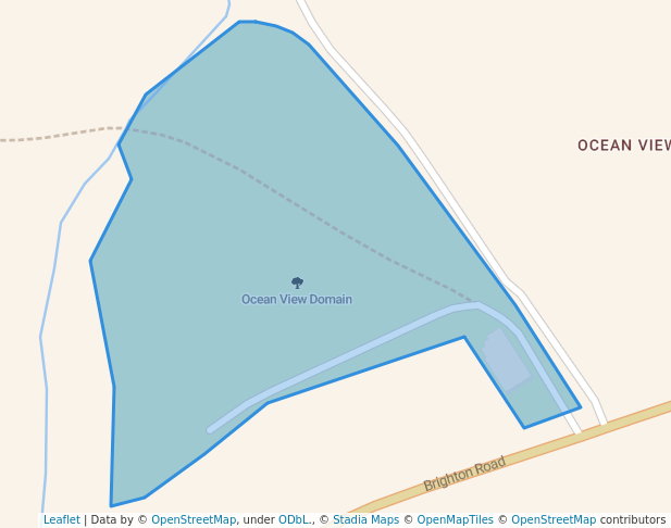 Ocean View Domain in Dunedin | Map and Routes