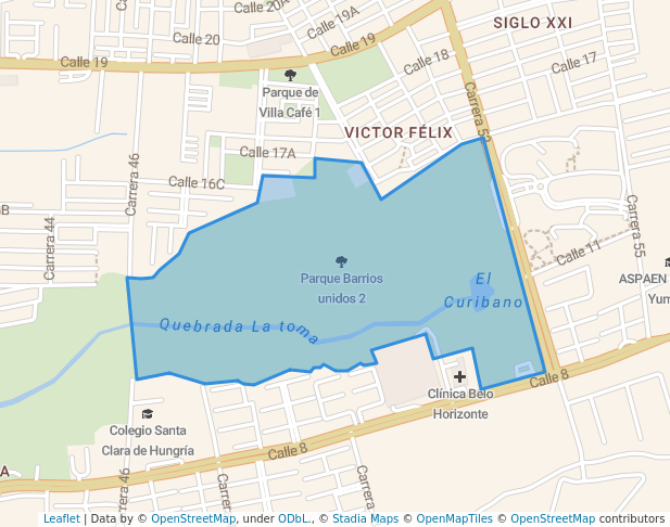 Parque Barrios unidos 2 in Neiva | Map and Routes