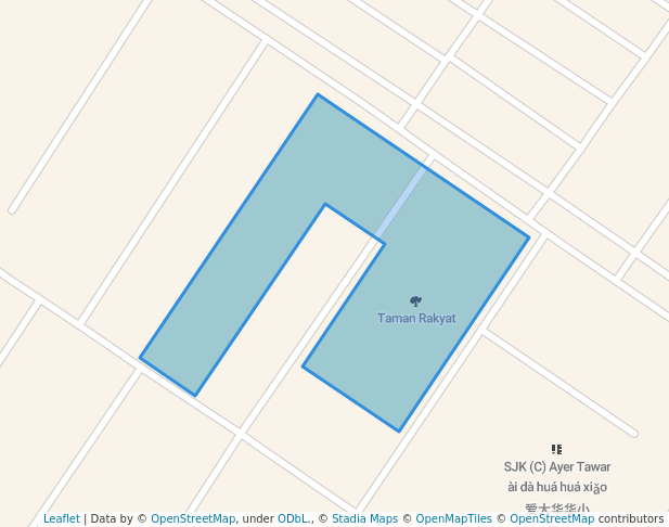 Taman Rakyat in Ayer Tawar | Map and Routes