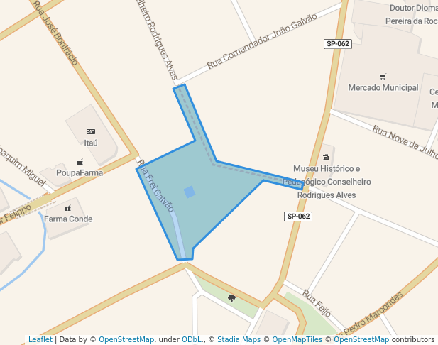 Praça Conselheiro Rodrigues Alves in Guaratinguetá | Map and Routes