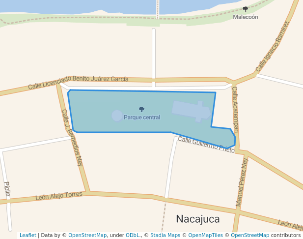 Parque central in Nacajuca | Map and Routes
