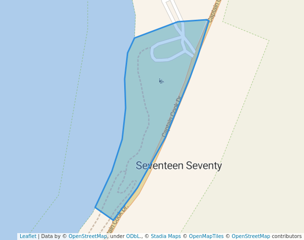 Endeavour Park in Seventeen Seventy | Map and Routes