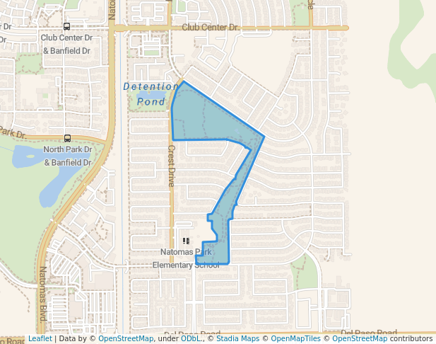 North Natomas Community Park in Sacramento | Map and Routes