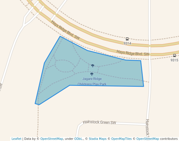 Jagare Ridge Childrens Play Park in Edmonton | Map and Routes