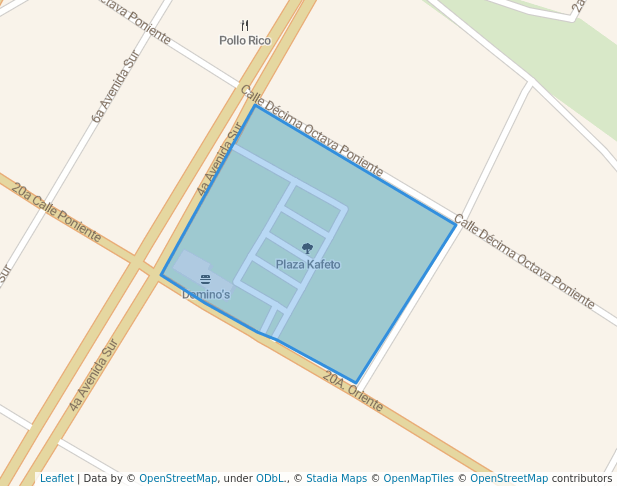 Plaza Kafeto in Tapachula de Córdova y Ordoñez | Map and Routes