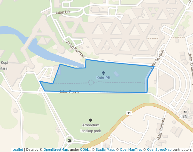 Koin IPB in Dramaga | Map and Routes