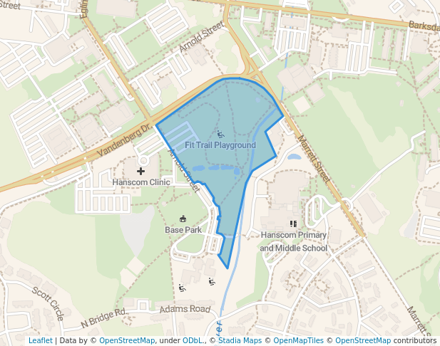 FIt Trail Park and Playground in Hanscom Air Force Base | Map and Routes