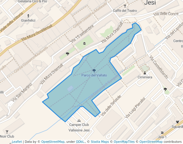 Parco del Vallato in Jesi | Map and Routes