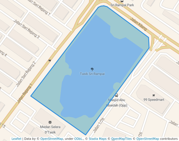 Tasik Sri Rampai in Kuala Lumpur | Map and Routes