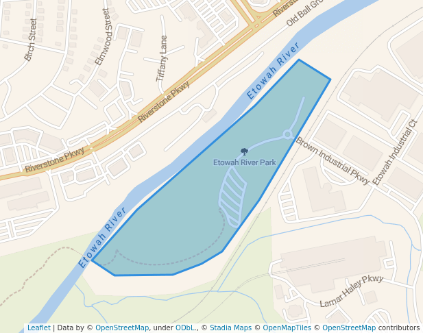 Etowah River Park in Canton | Map and Routes