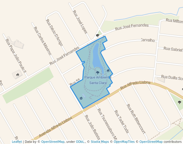 Parque Ambiental Santa Clara in Guaratinguetá | Map and Routes