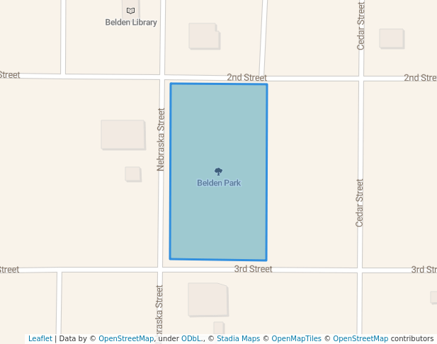 Belden Park in Belden | Map and Routes