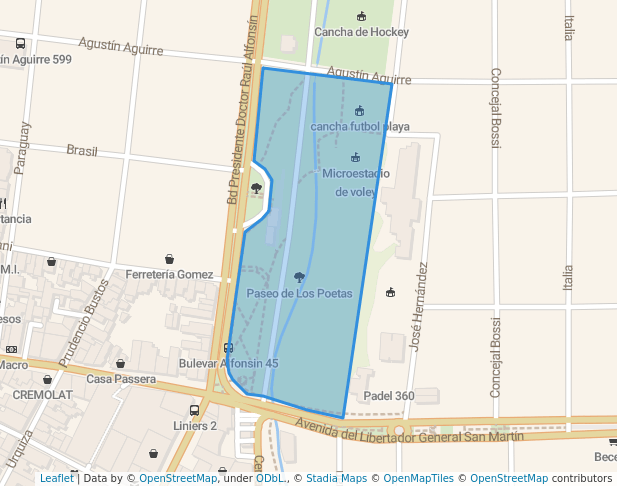 Paseo de Los Poetas in Alta Gracia | Map and Routes