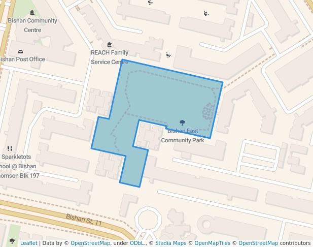 Bishan East Community Park in Singapore | Map and Routes