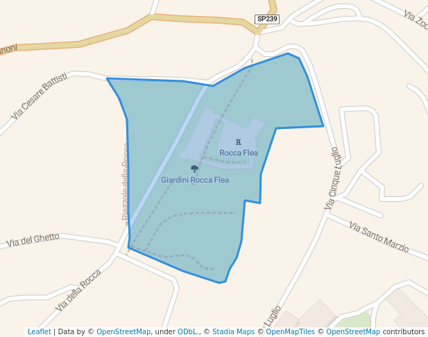 Giardini Rocca Flea in Gualdo Tadino | Map and Routes