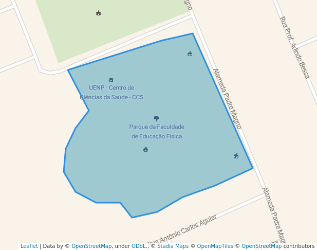 Parque da Faculdade de Educação Fisica in Jacarezinho | Map and Routes