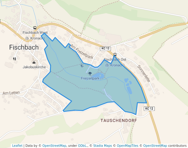 Freizeitpark in Kronach | Map and Routes