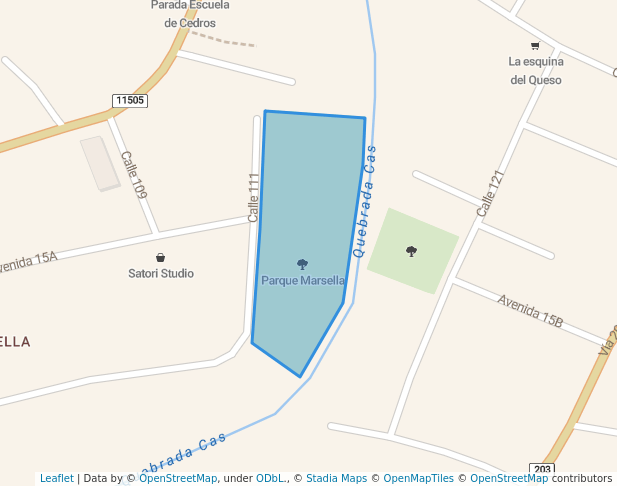 Parque Marsella in Sabanilla | Map and Routes