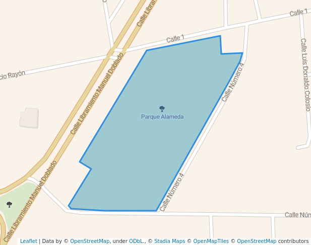Parque Alameda in Ciudad Manuel Doblado | Map and Routes