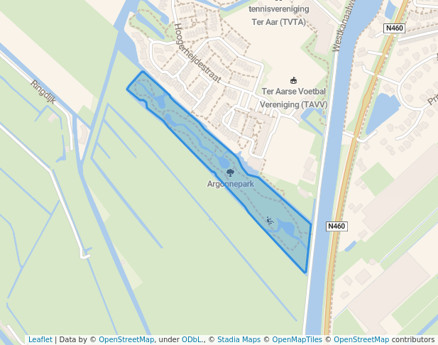 Argonnepark in Ter Aar | Map and Routes