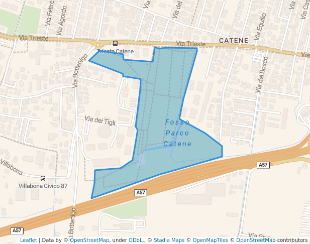 Parco Catene in Venezia | Map and Routes