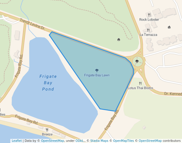 Frigate Bay Lawn in Kittian Village | Map and Routes