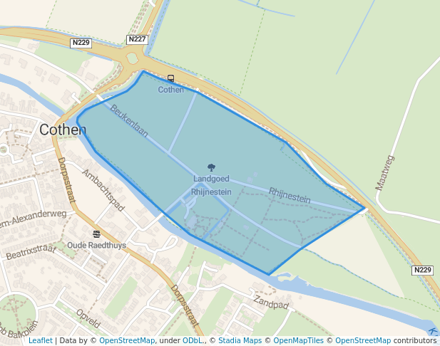 Landgoed Rhijnestein in Cothen | Map and Routes