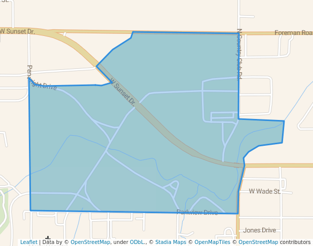 Adams Park in El Reno | Map and Routes