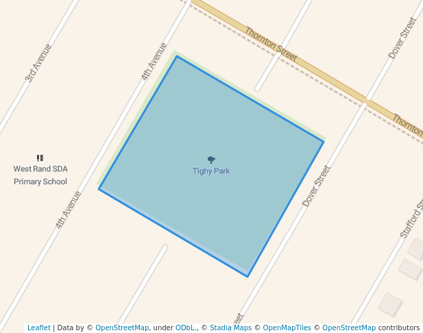 Tighy Park in Johannesburg | Map and Routes