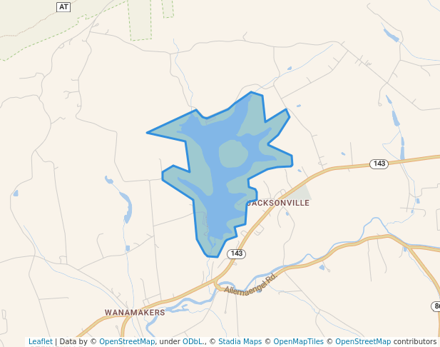 Leaser Lake Park in Kempton | Map and Routes