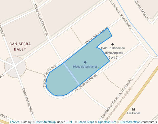 Plaça de les Panes in Gavà | Map and Routes