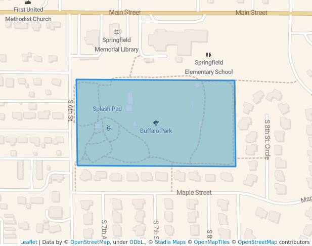 Buffalo Park in Springfield | Map and Routes