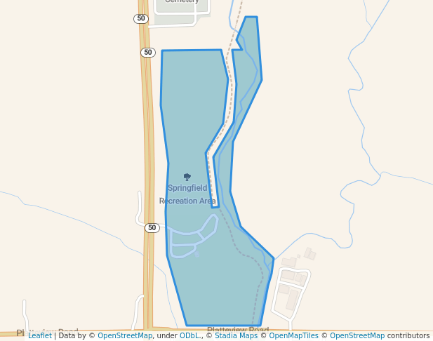 Springfield Recreation Area in Springfield | Map and Routes