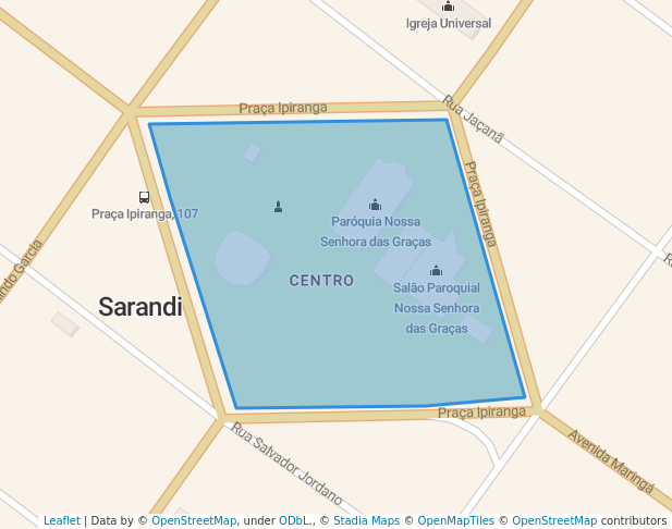 Praça Ipiranga in Sarandi | Map and Routes