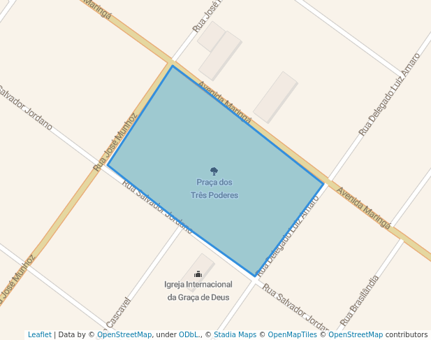 Praça dos Três Poderes in Sarandi | Map and Routes