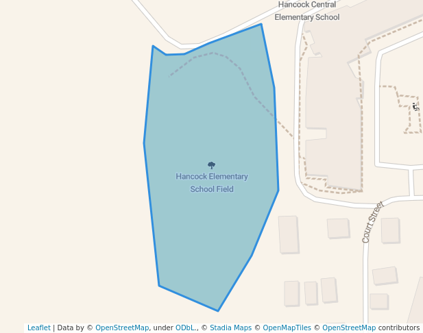 Hancock Elementary School Field in Sneedville | Map and Routes