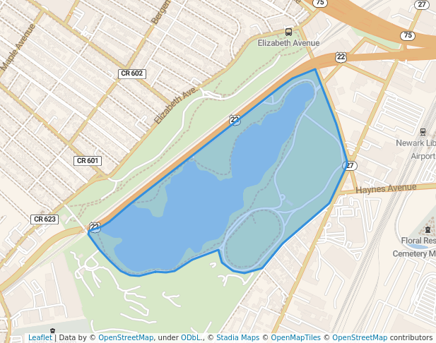 Weequahic Park in Newark | Map and Routes