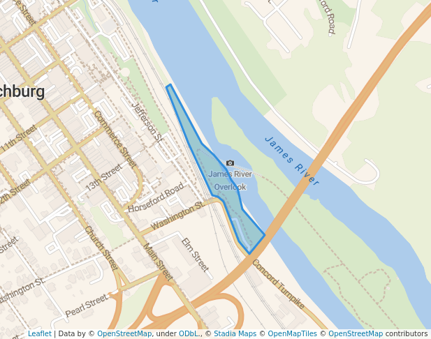 Riverfront Park in Lynchburg | Map and Routes