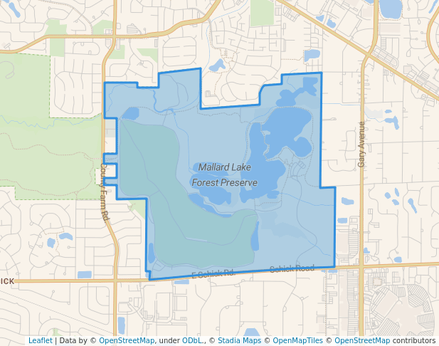 Mallard Lake Forest Preserve in Roselle | Map and Routes