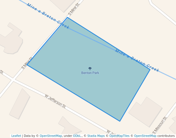 Benton Park in Potosi | Map and Routes